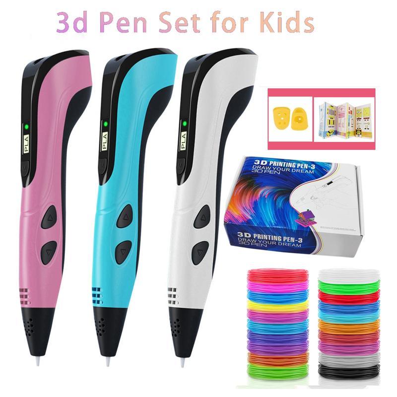 NEW 3D Printing Pen Set, 3D Pen with LCD Display and PLA Filament ...