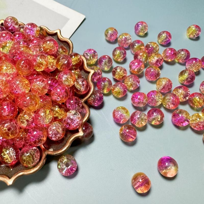 8mm Glass Bead (100pcs/set), Colorful Faux Crystal Bead, Bead Mix, DIY ...