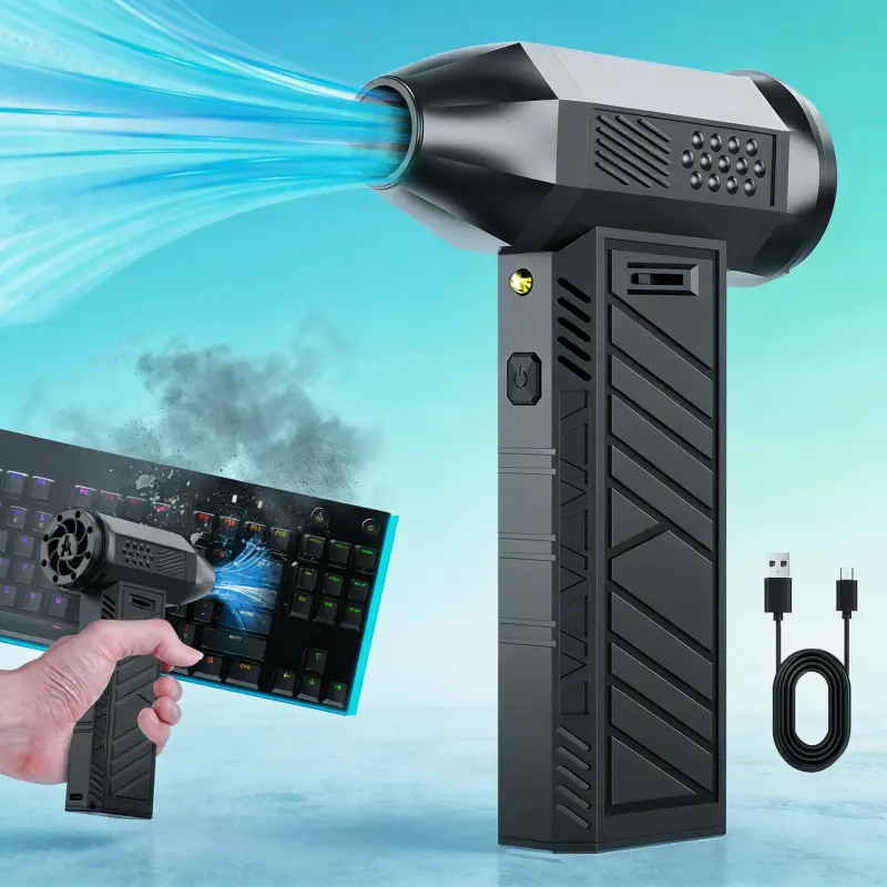High Power Cordless Electric Air Duster for Cleaning Computer Keyboard ...