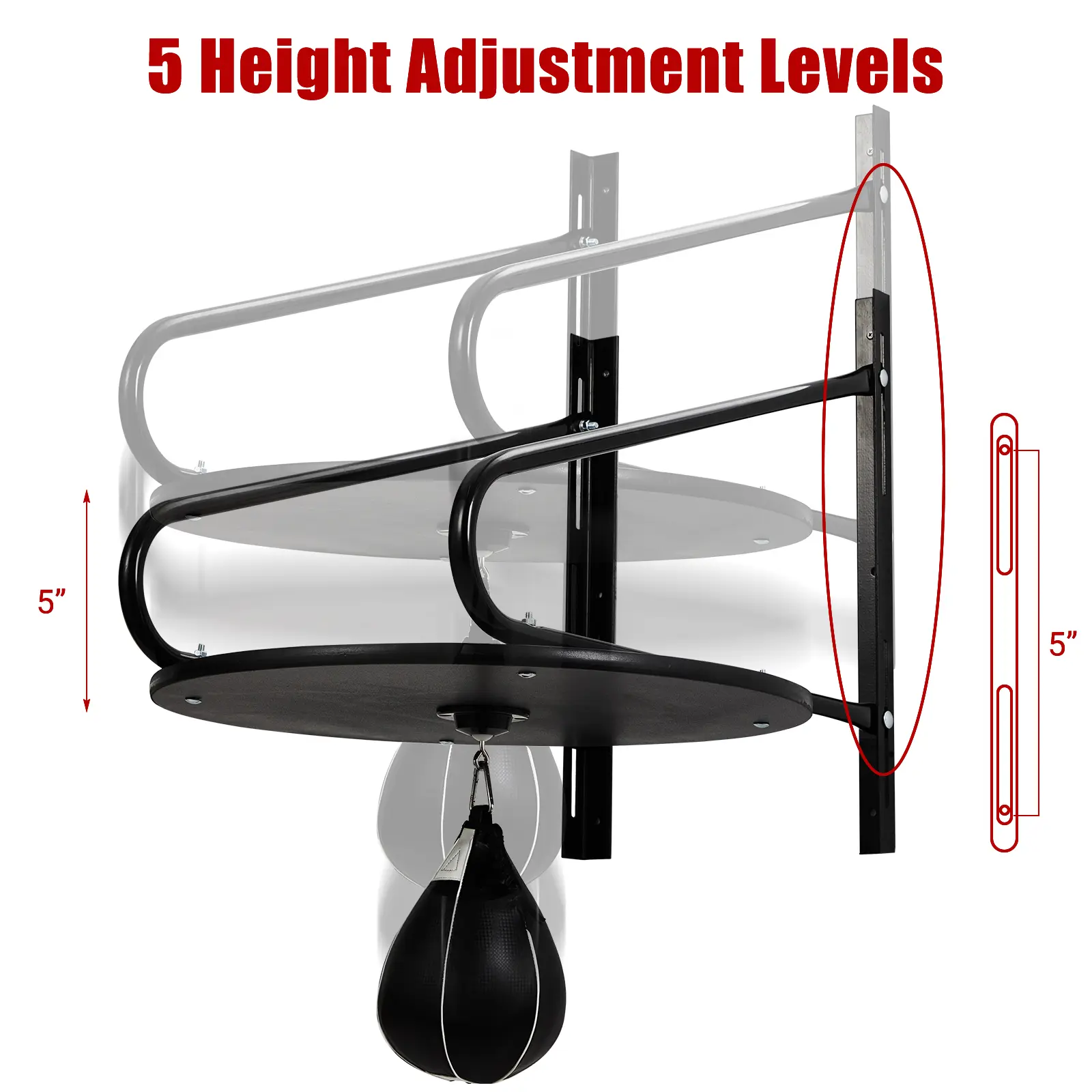 Speed Bag Platform Kit, Heavy Duty Adjustable Boxing Speed Bag Platform ...