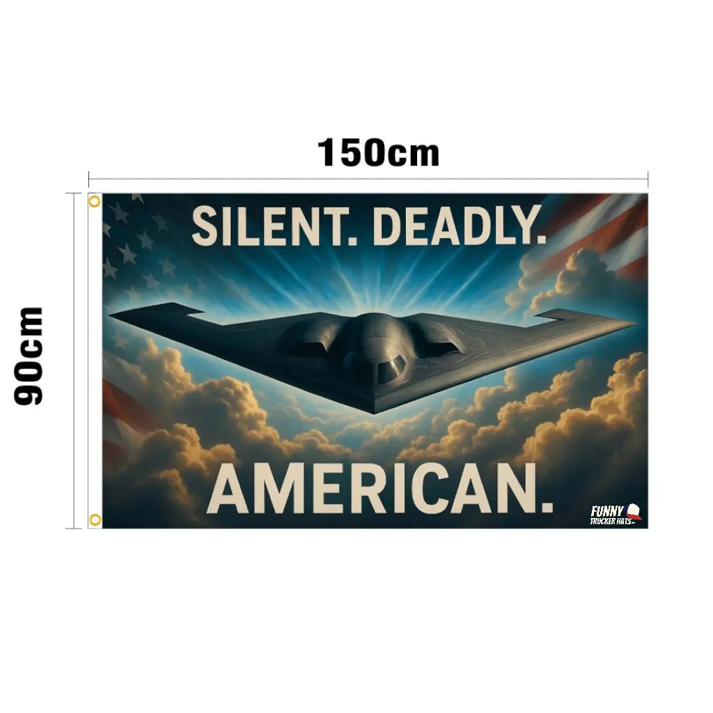 Silent Deadly American Flag – 3x5ft Stealth Bomber Design – Patriotic ...