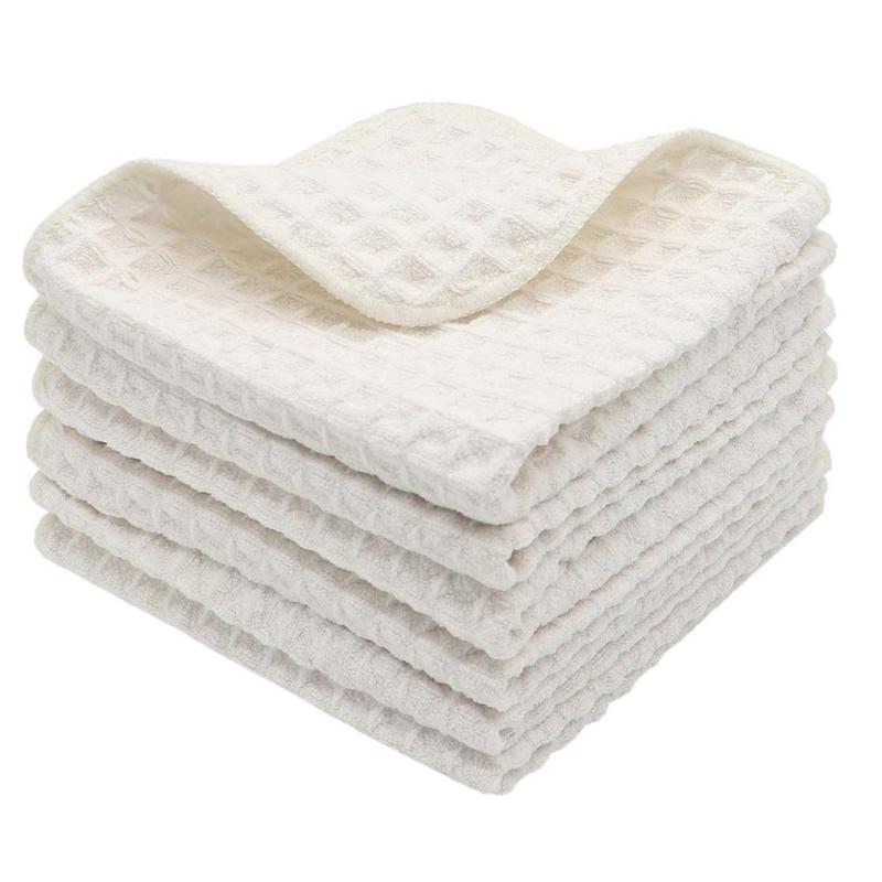 Microfiber Kitchen Cleaning Cloth Thick Dish Rags Waffle Weave ...