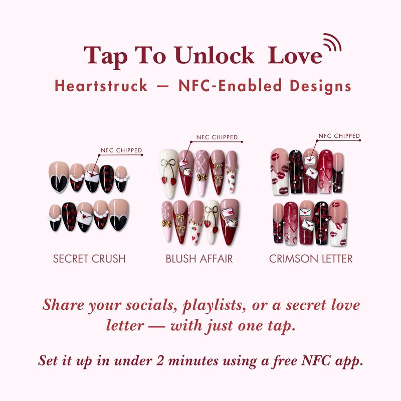 NailPhoria HEARTSTRUCK Collection - Valentine Handmade Press-On Nails ...
