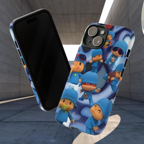 Cute Pocoyo Character Phone Cover - Blue Aesthetic Case for All Samsung ...