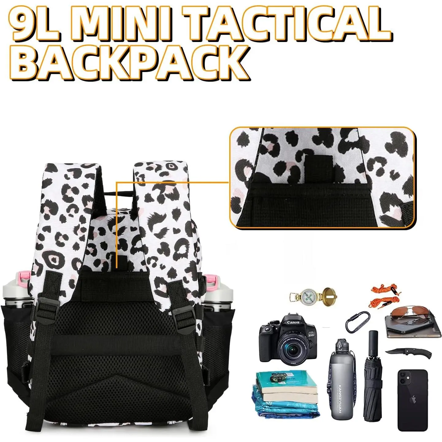 9L Mini Small Tactical Backpack Bag for Men Women, Great for Hiking and ...