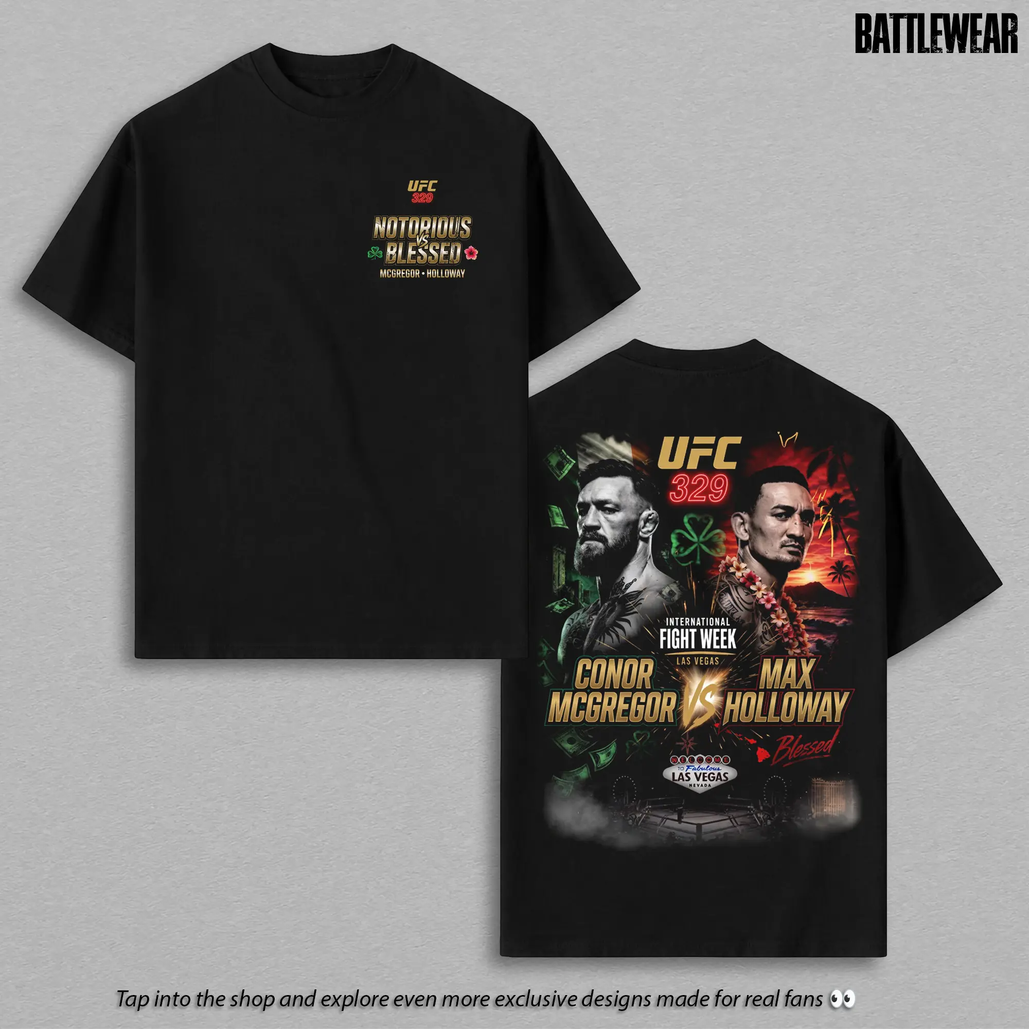 UFC 329 Conor McGregor vs Max Holloway Vintage Fight Poster Shirt ...