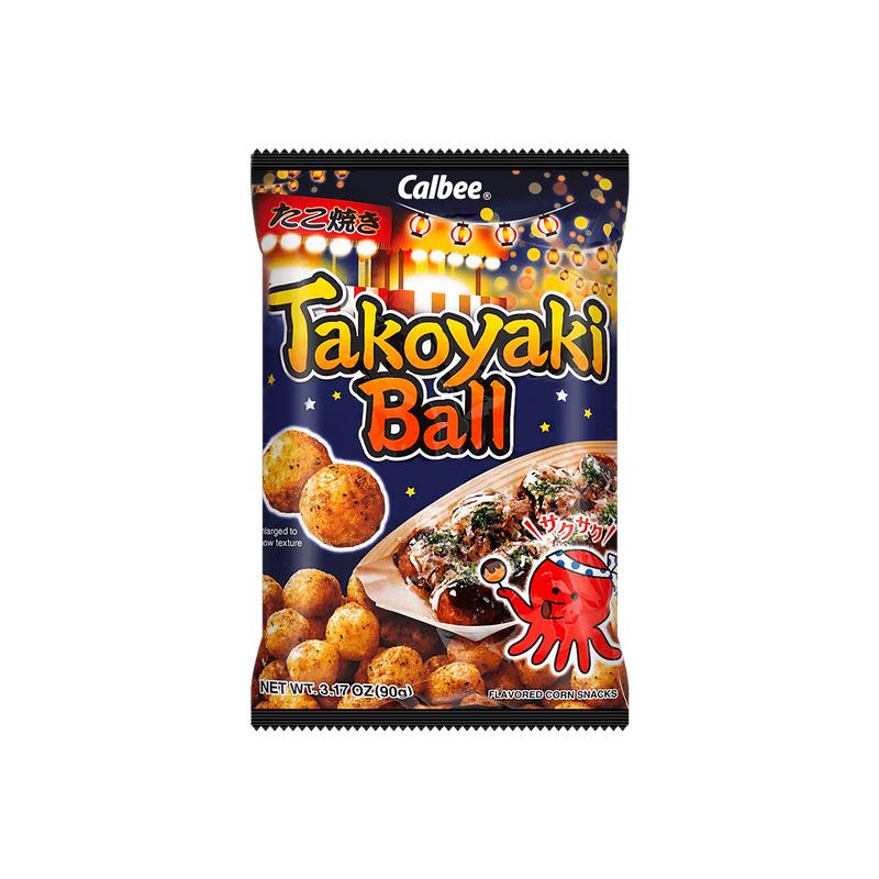 CALBEE Takoyaki Balls - Crunchy Seafood Snack, 14.46oz Crispy
