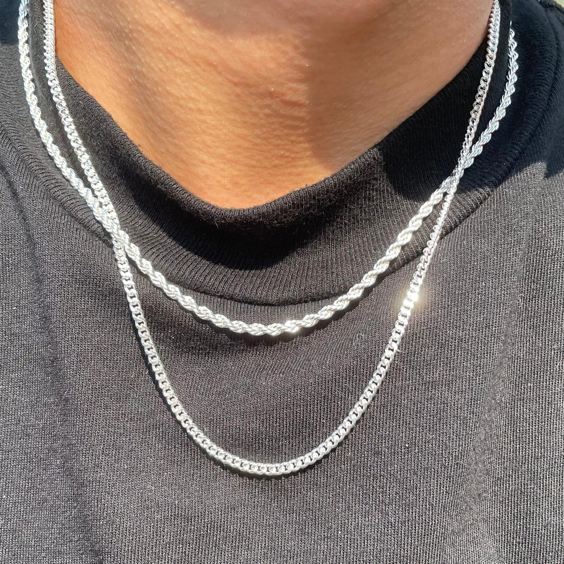 2Pcs/Set High-quality Vintage Stainless Steel Double-layer Personalized ...