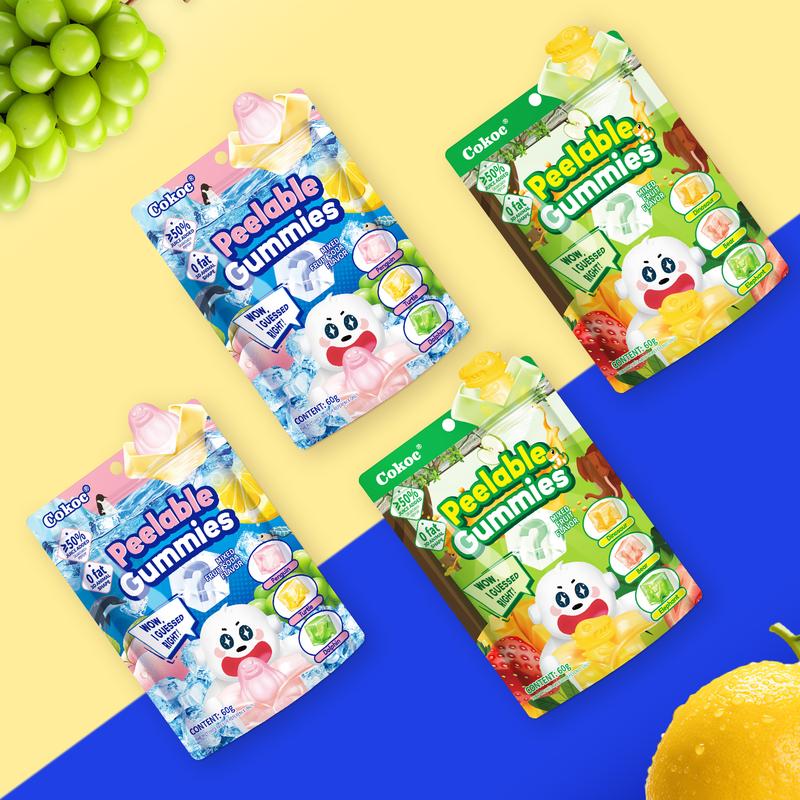 Cokoc Peelable Gummies Variety Pack – Crystal Peelable Candy, Frozen ...