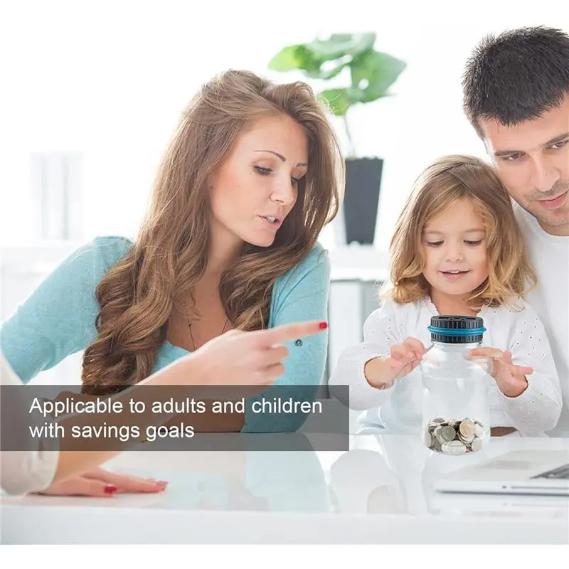 Coin Piggy Bank Counter LCD Counting Coin Money Bank (Blue) - TikTok Shop