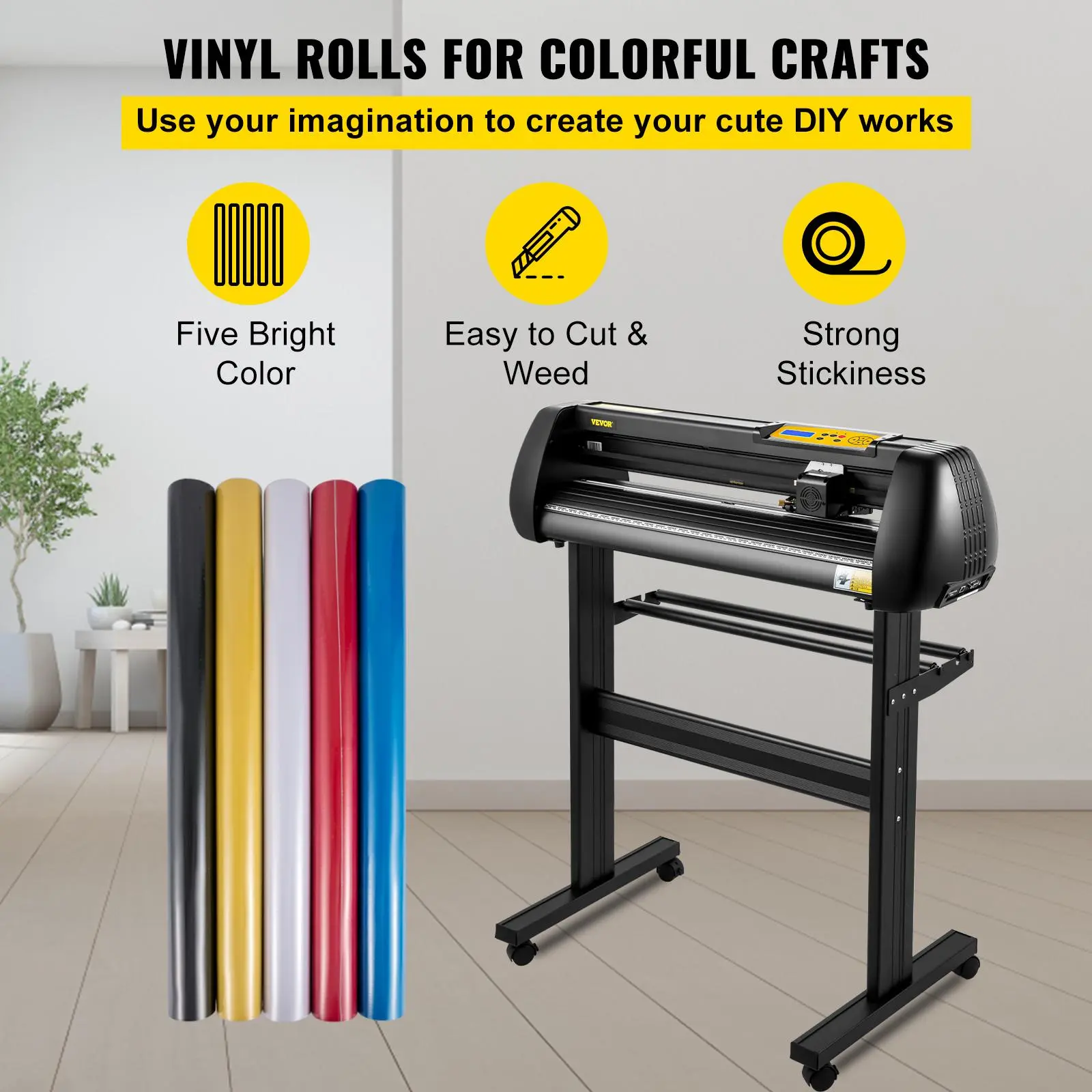 VEVOR Vinyl Cutter Machine, Upgraded 28 Inch Paper Feed Cutting Plotter ...