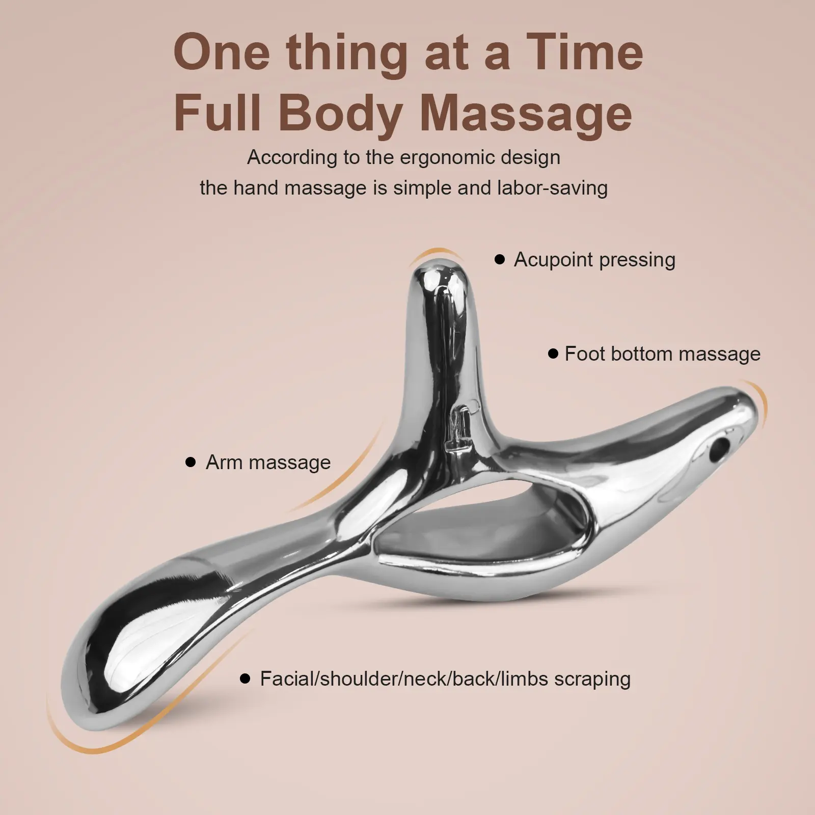 Metal Triangular Sparrow Massager,All-In-One Acupressure Tool for Face ...