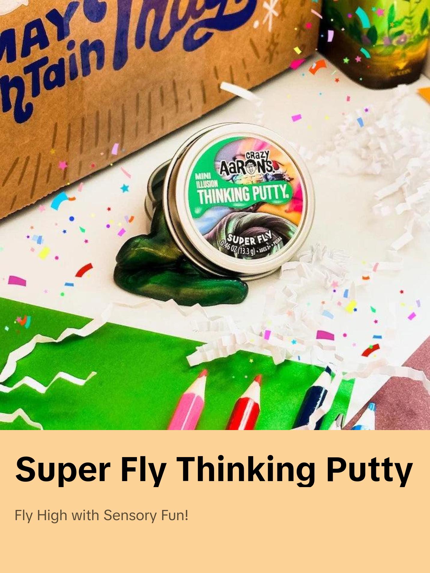 Crazy Aaron's Super Fly Thinking Putty - Relaxation Anxiety Slime, Non ...