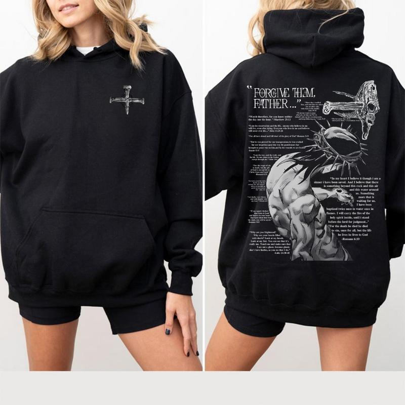 Forgive Them Father Unisex Hoodie, Father Bible Verse Print 2 sided ...