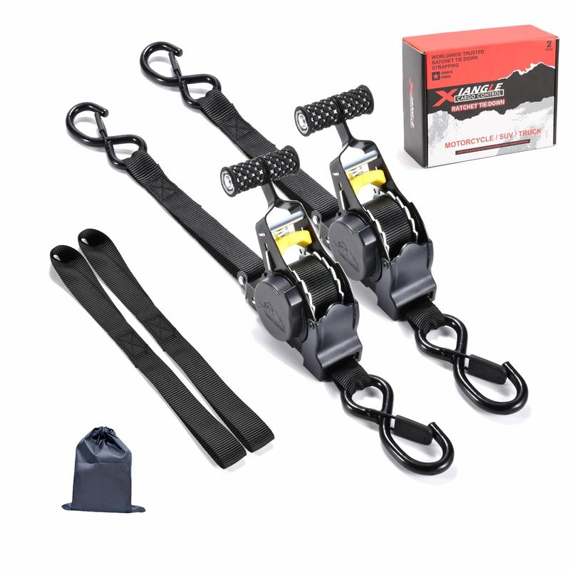 Auto Retractable Ratchet Straps (2-Pack) 1” x 10ft, Heavy Duty, 1500lb ...
