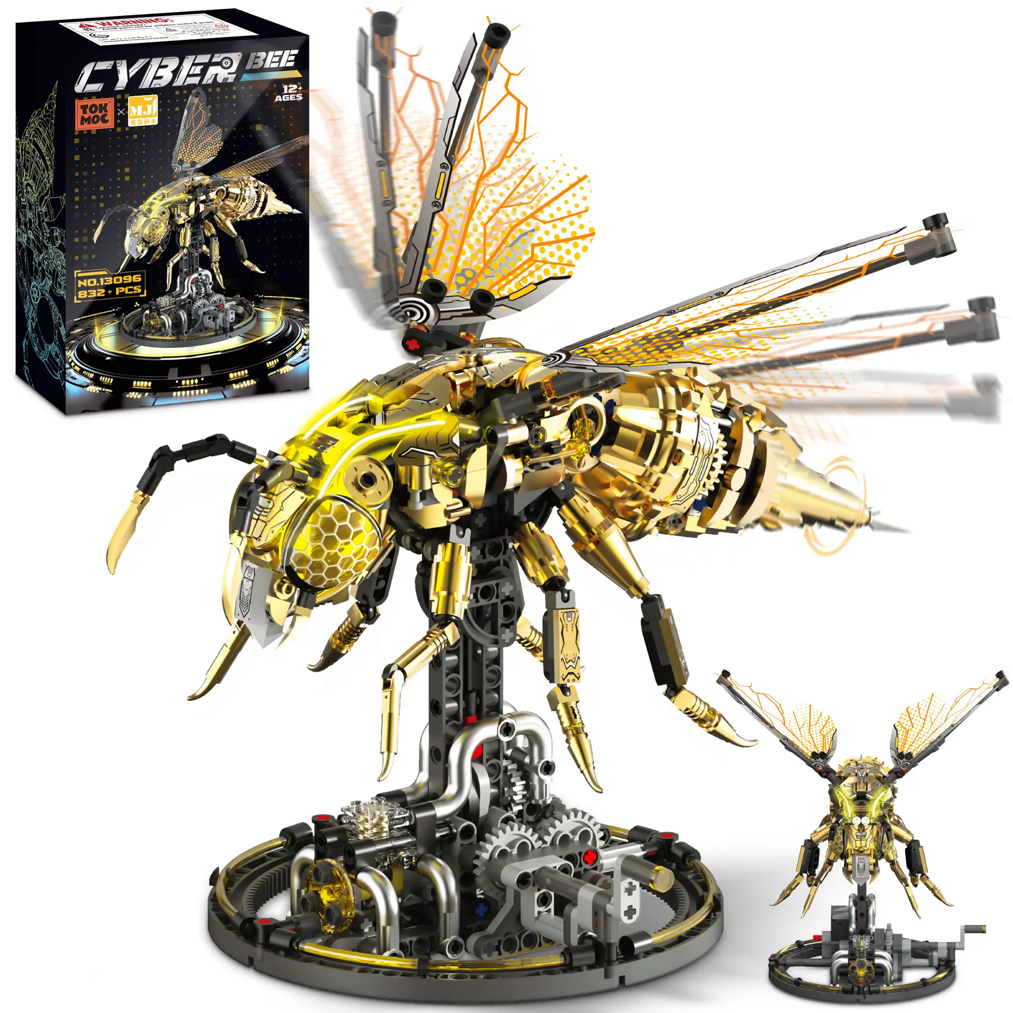 DIY Bumblebee Robot Building Kit, 800+Pcs with Poseable JointsBuildable ...