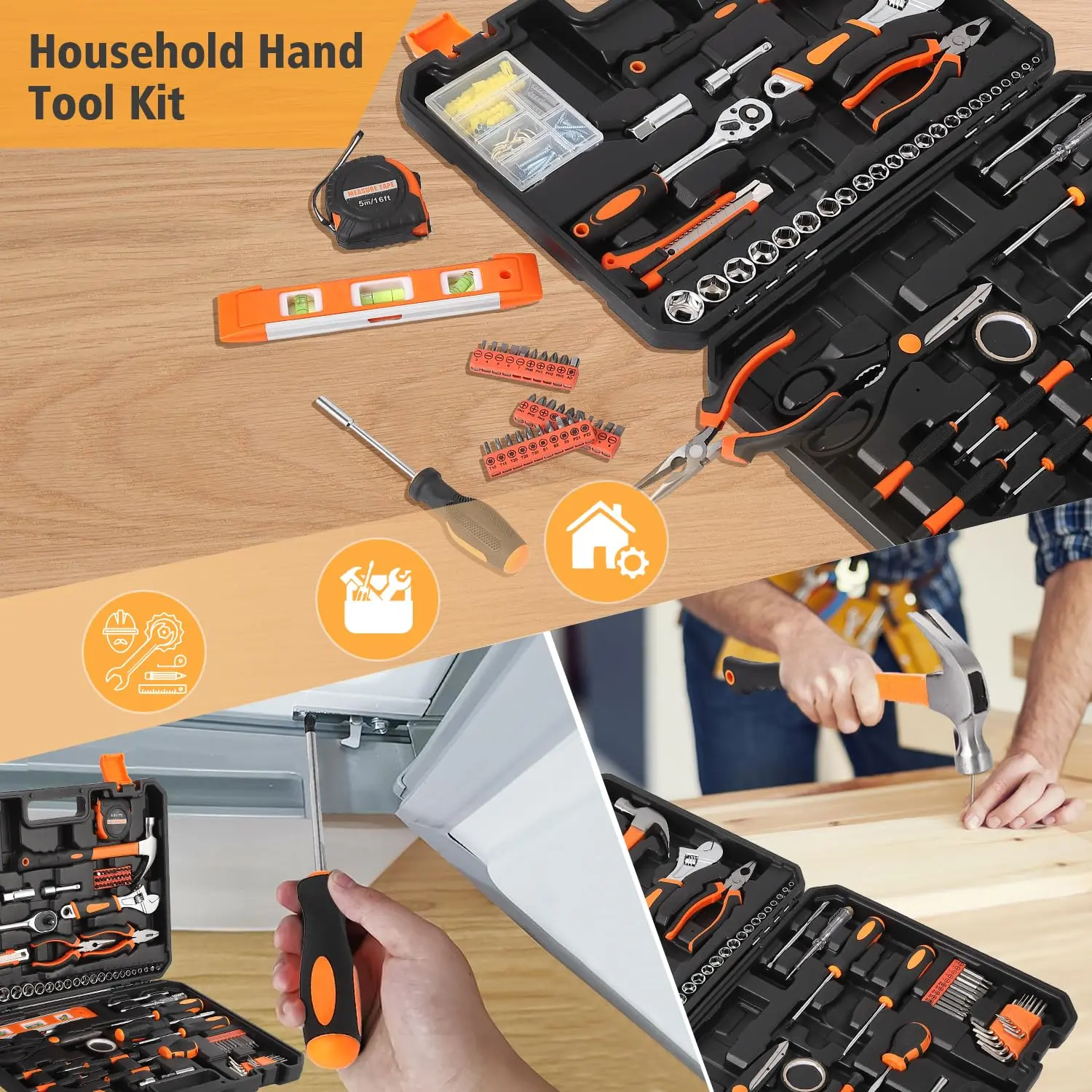 【Christmas Deal】GARVEE 247 Piece Tool Set, General Home/Auto Repair ...