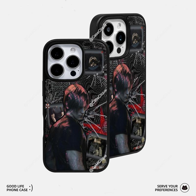 Resident Evil Leon Collage Case | Retro Horror Gaming Vibe iPhone13 14 ...