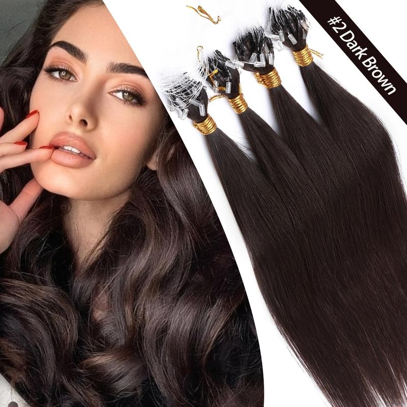 2025 NEW arrived100pcs/50g Micro Loop Ring Human Hair Extensions Pre ...
