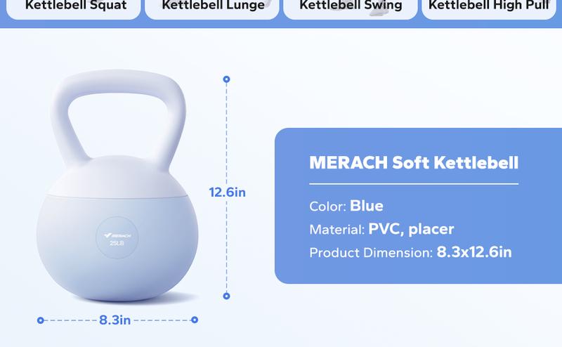 Merach Soft Kettlebell with Handle for Weightlifting Conditioning ...