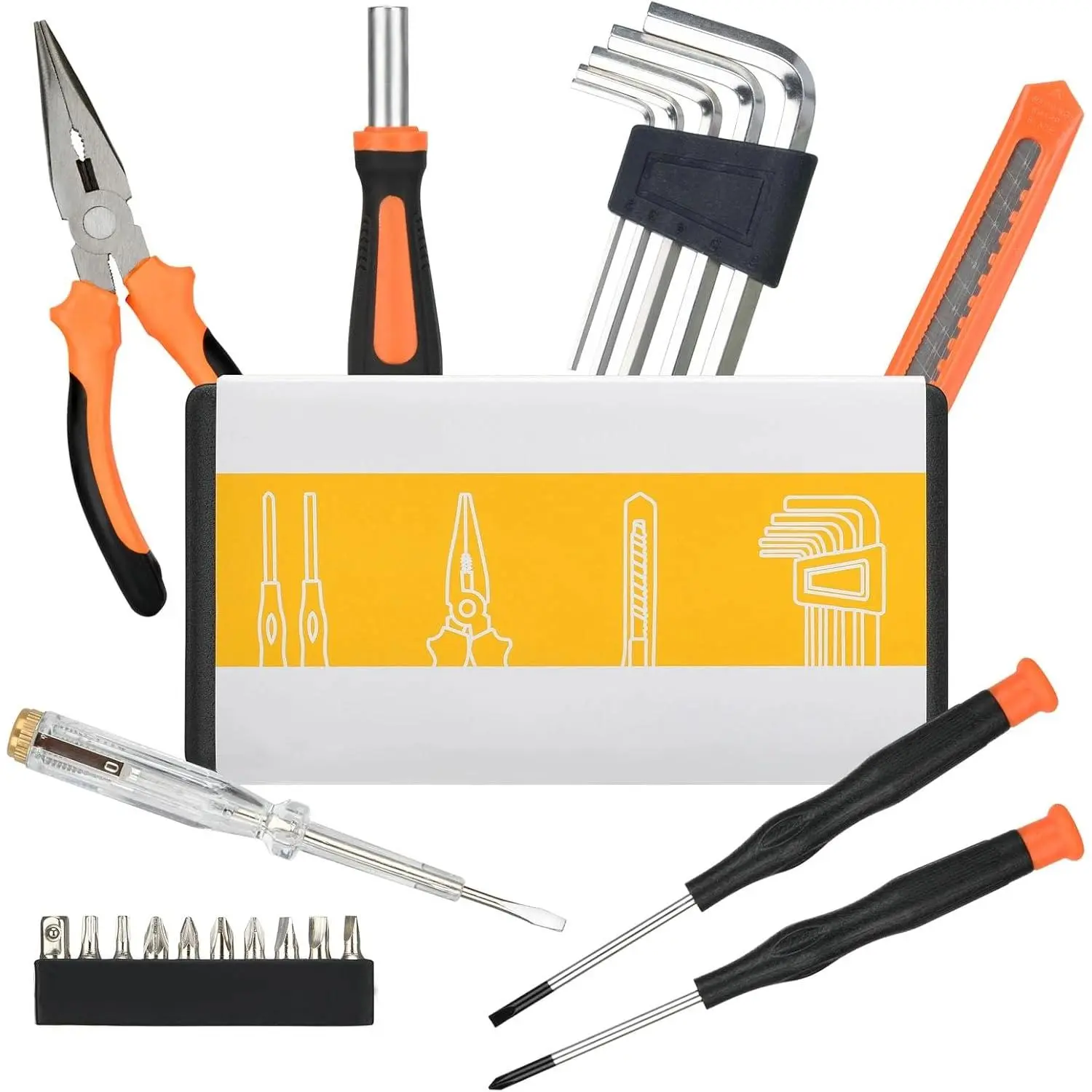 Home Repair DIY Tool Kit 22-Piece Complete Small Tool Set with Toolbox ...