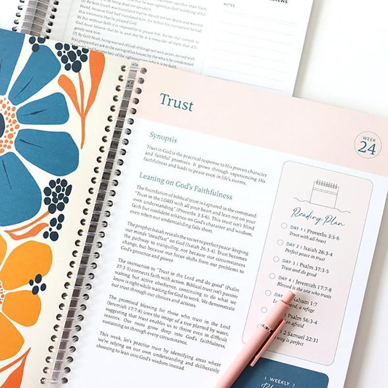 The Study the Bible for 1 year - 52 Week BibleJournal, Bible Study Book ...