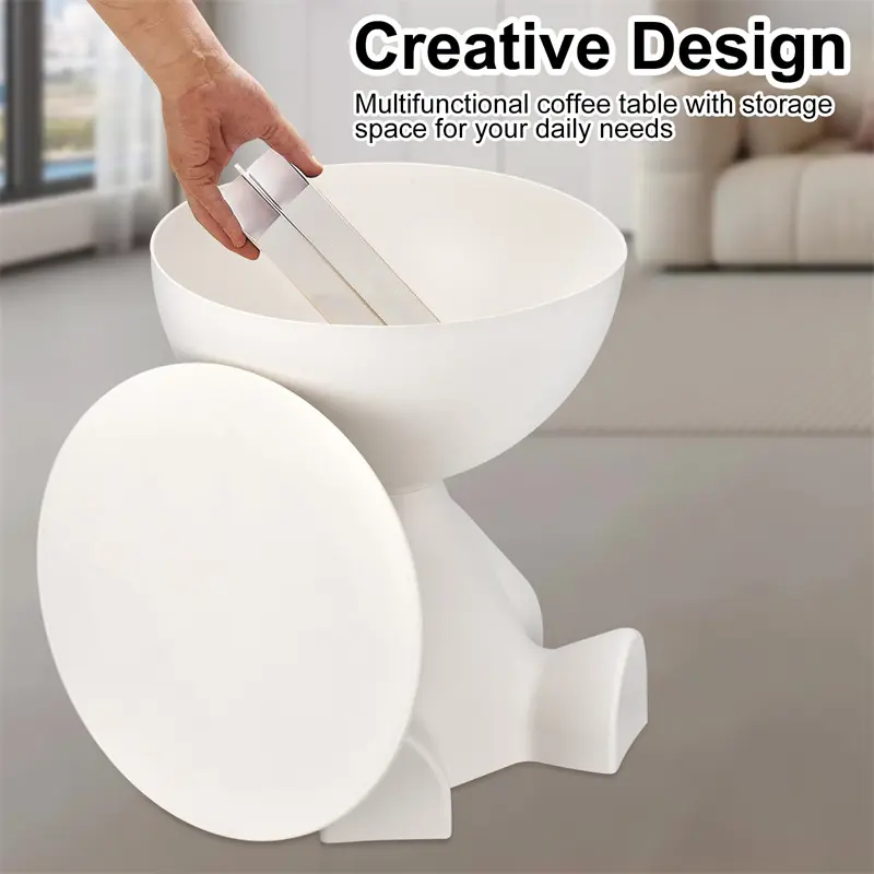 Mini Circle Side Table – Small Modern Bowl-Shaped Coffee Table, Sofa ...