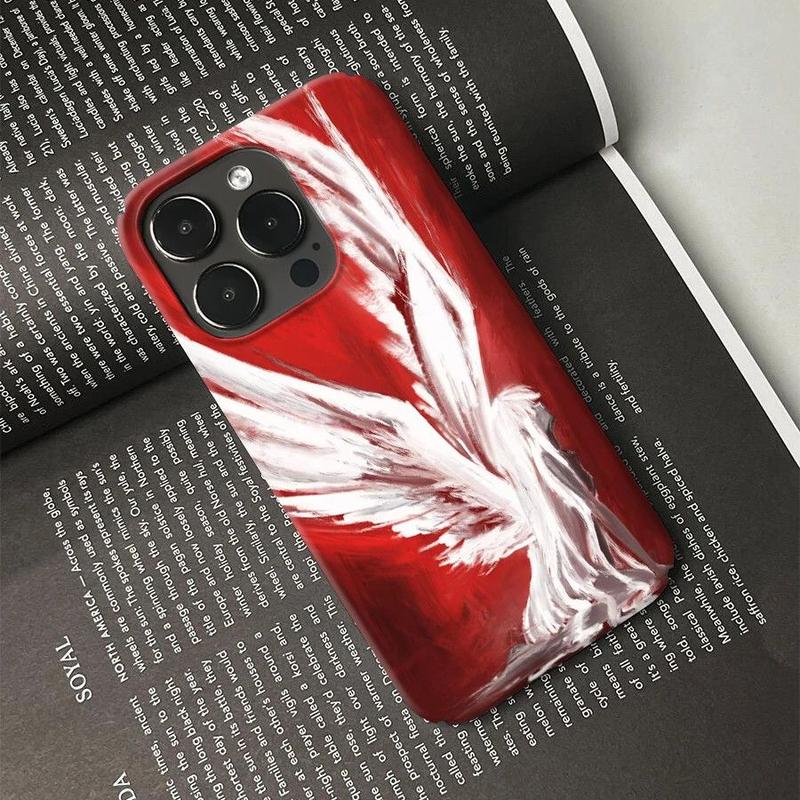 Dark Red Angel Phone Case for iphone16,15,14,13,12,11, pro, max , plus ...