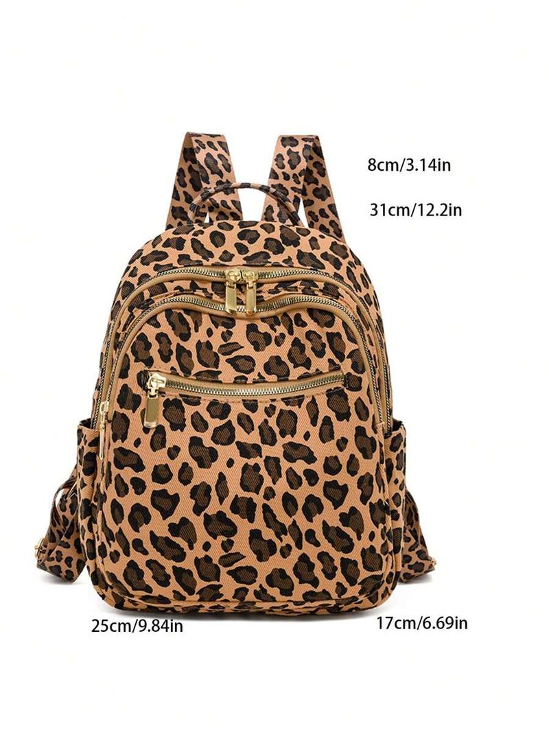Women's Vintage Leopard Print Backpack, Perfectly Matching With ...