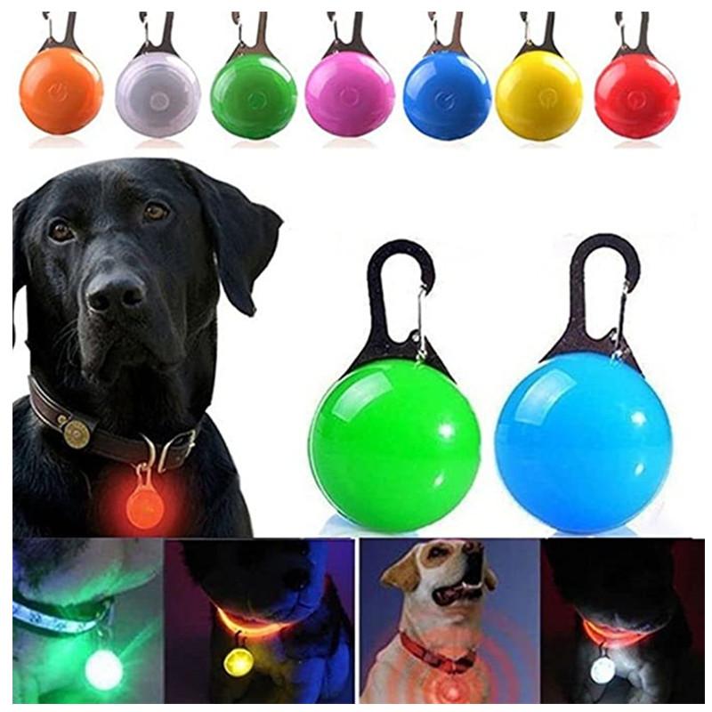 LED Glowing Pendant Flashlight Dog Cat Collar, Glow in the Dark Bright ...
