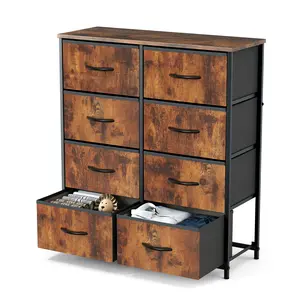 Chest of Drawers with 8 Fabric Drawers, Sideboard with Drawers, Drawer ...