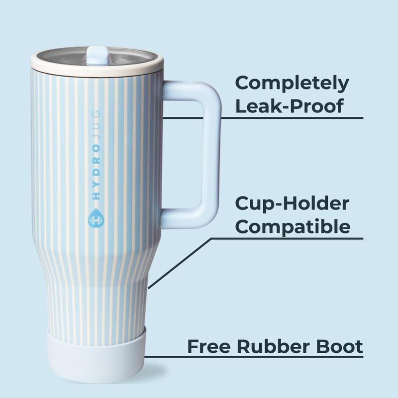 HydroJug Traveler - 40 oz Water Bottle with Handle & Flip Straw - Fits ...