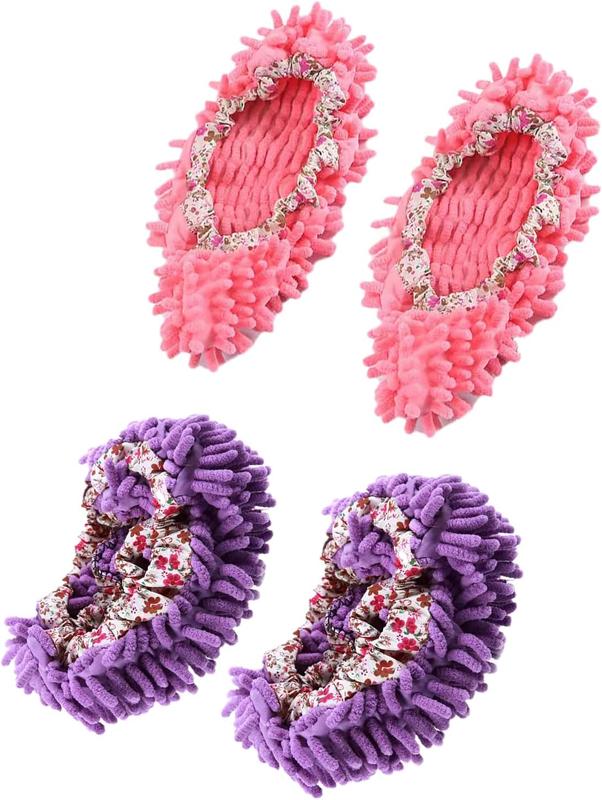 Washable Mop Slippers, Multifunction Microfiber Dust Mop Shoes Slippers Floor Cleaning Shoes ...