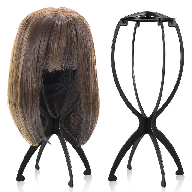 2 Pack Wig Stand, Portable Wig Holder Wig Head Stand for All Wigs ...