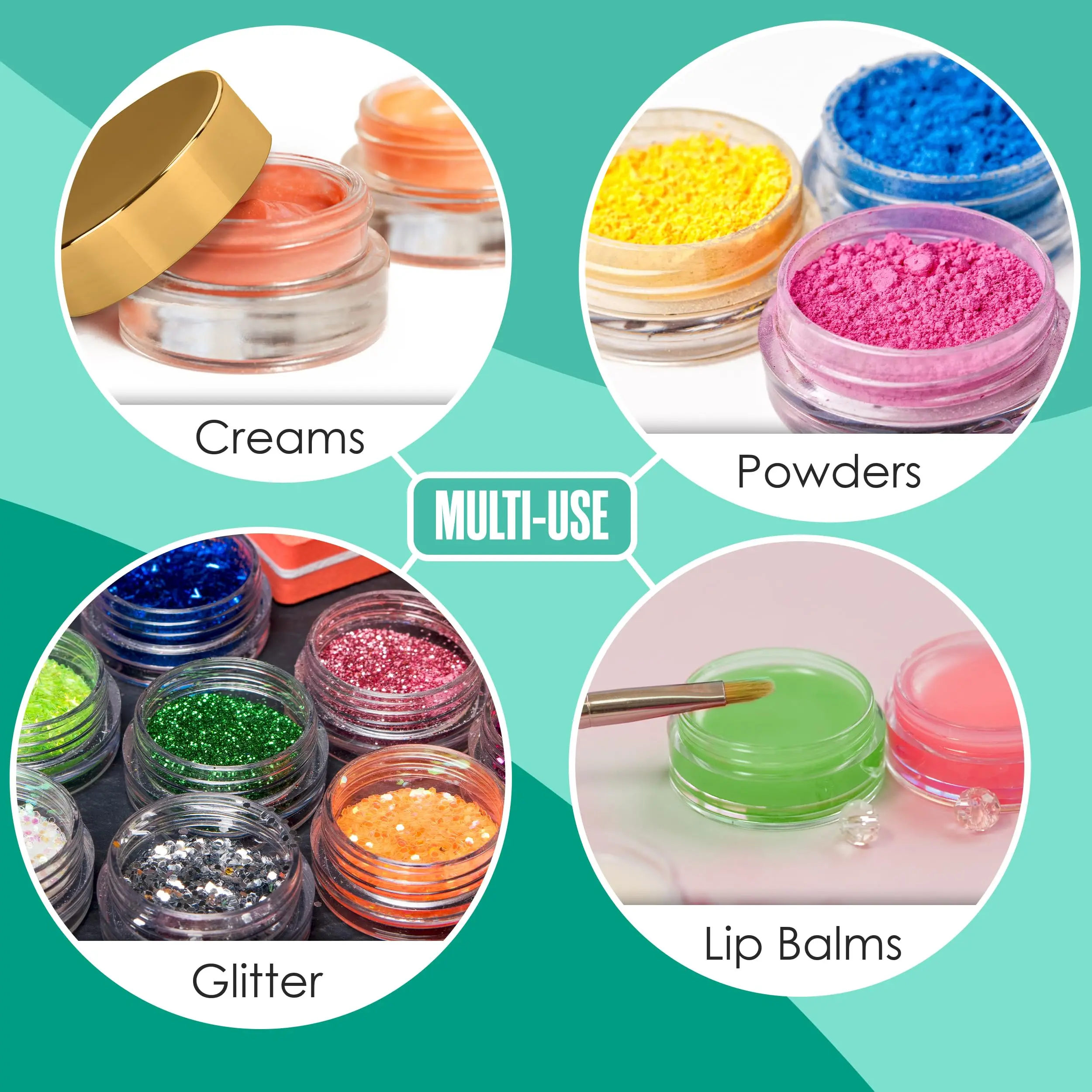 Houseables Sample Containers, Sample Jars, Lip Balm Containers, Mini ...