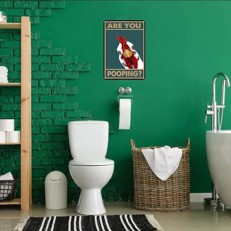 Vintage Highland Cow Chicken Are You Pooping Funny Tin Sign for ...