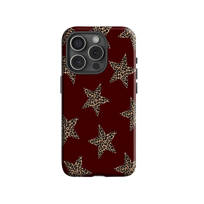 [SALE OFF]Red Star & Cheetah Print Phone Case | Y2K Retro Aesthetic ...