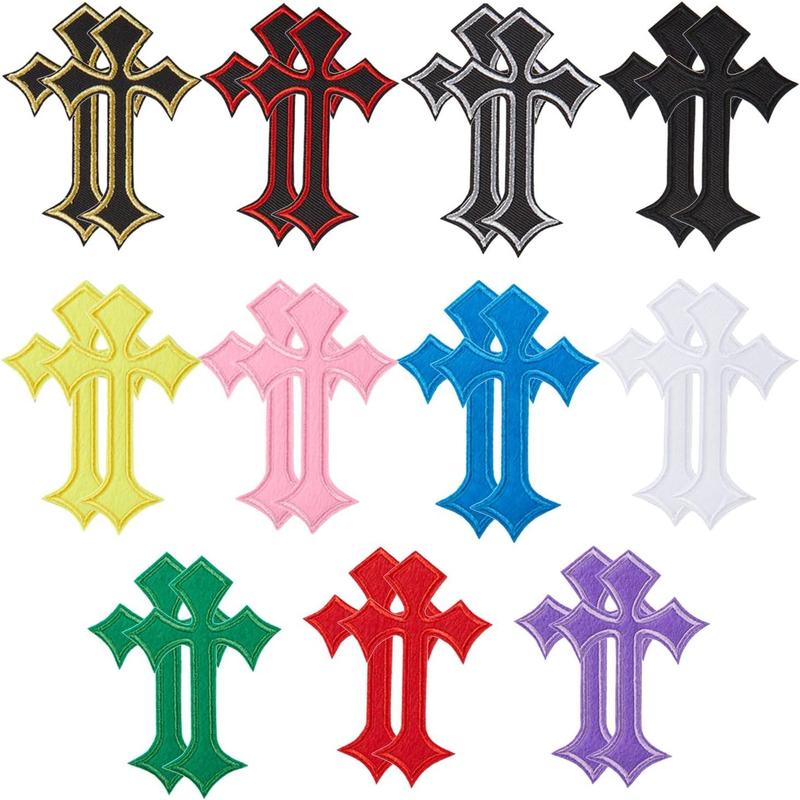 22pcs Cross Patches, Iron on/Sew on Cross Applique Patch, DIY Iron ...
