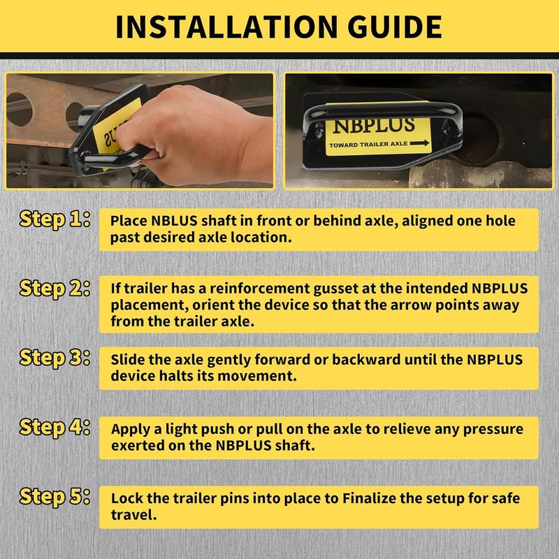 Heavy Duty Magnetic Trailer Axle Stop Device for Tandem Trailers ...