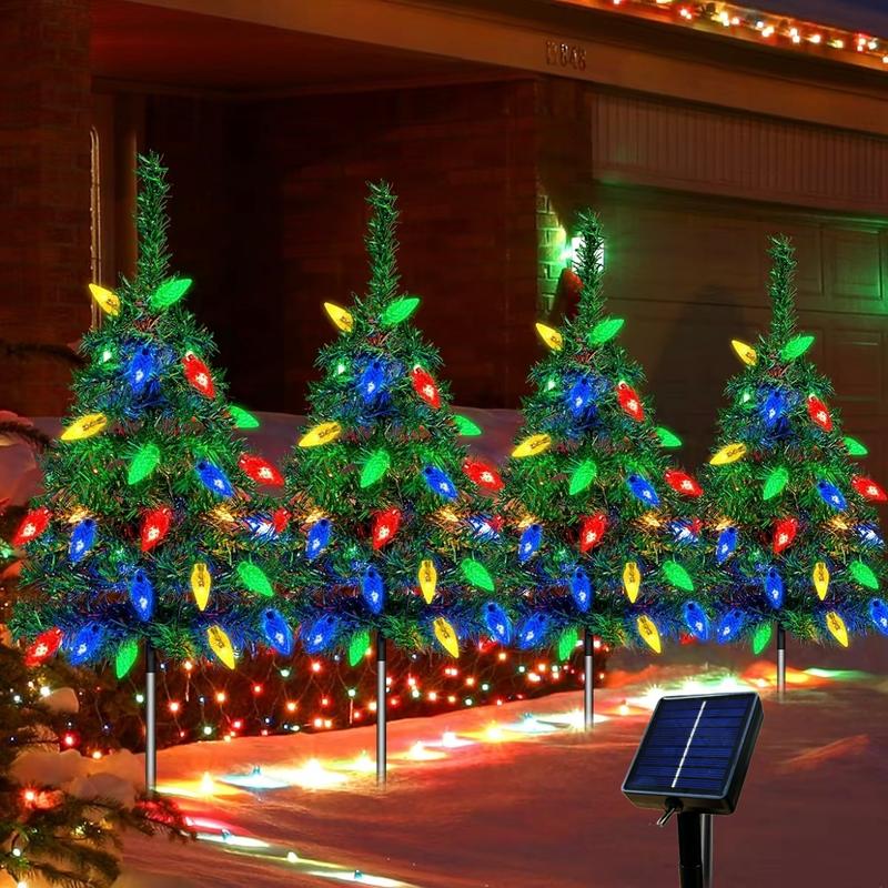 1 Tow 4 Solar Christmas Tree Lights. Includes 80 colorful strawberry ...