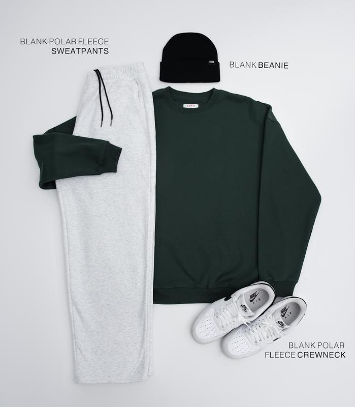 EKKO Blank Polar Fleece Straight Leg Sweatpants | Warm Comfort Fit ...