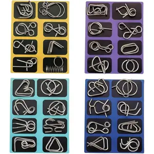 3*24pcs Metal Puzzle Solving Metal Wire Puzzle Pieces Solution Set ...