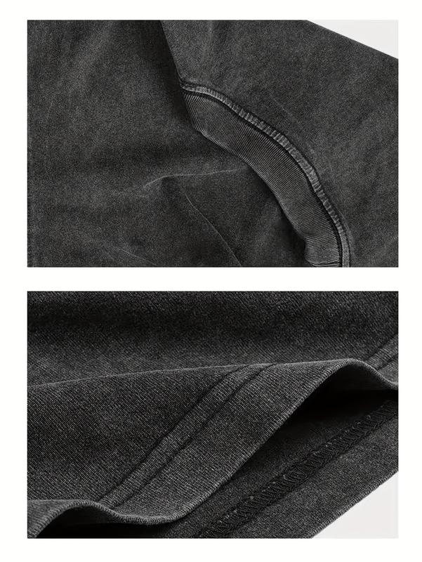 Men's Retro Y2K Street Style T-Shirt (Front and Back Print) - 230g ...