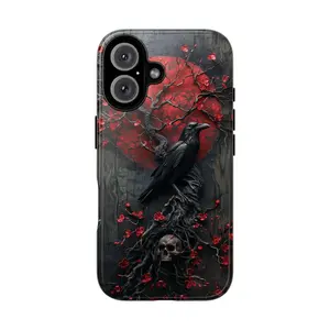 Purple Gothic Bookish Phone Case, Fantasy Mystical Creature, Full Moon ...