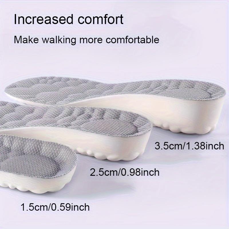 1pair Height Increase Insoles Not Tired Feet Sweat And Odor Shock ...
