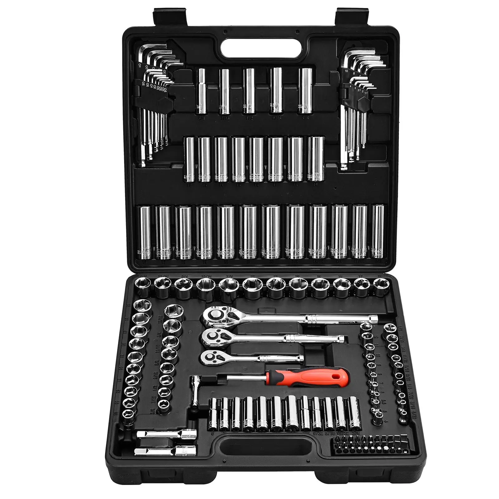 【fathersdaygift】VEVOR Socket Set, 149 Pieces, 3/8 & 1/4 & 1/2 inch ...