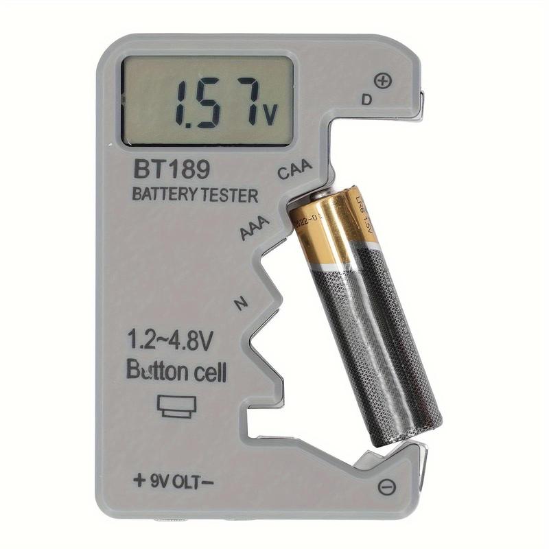Digital Battery Tester, LCD Display AA/AAA/9V/1.5V Button Cell Battery ...