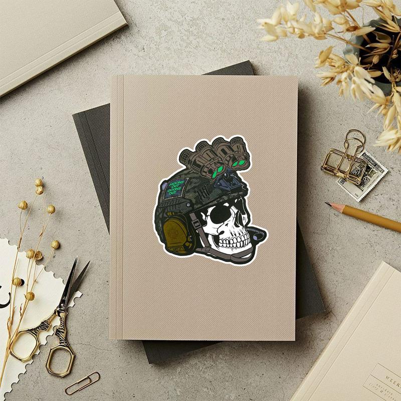 Moons Out Goons Out Skull Sticker, Tactical Military Decal, Camouflage ...