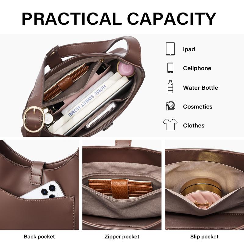 CLUCI Hobo Bags for Women, Soft Vegan Leather Purses with Adjustable ...