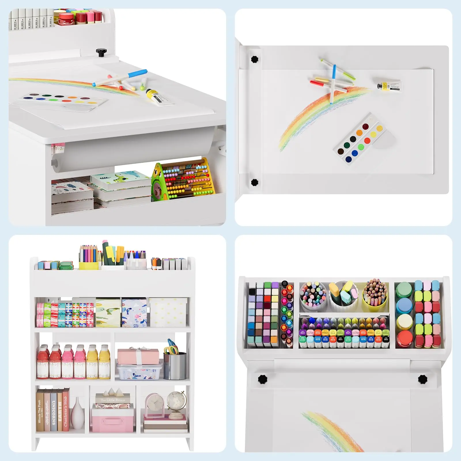 Kids Art Table with 2 Chairs - Multi-Functional Craft Desk - TikTok Shop